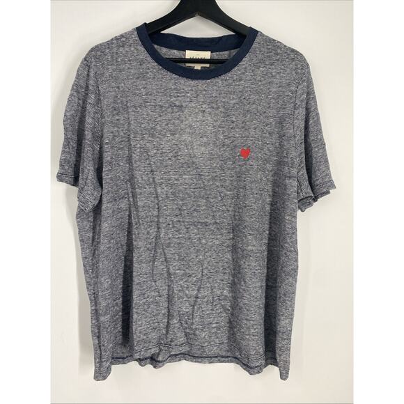 Sezane | Tops | Sezane Heart T Shirt Womens Xl Embroidery Casual Quiet ...